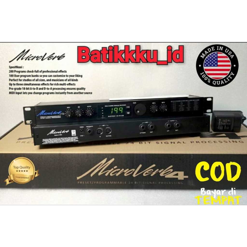 Jual EFFECT VOCAL MICROVERB 4 MICROVERB4 KUPING BESI USA TAIWAN 199 DSP ...