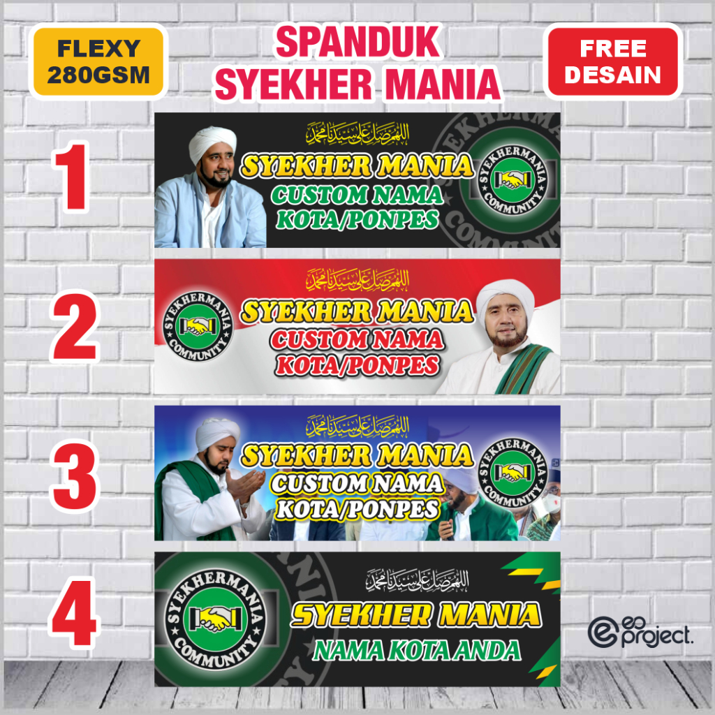 Jual SEHARI JADI! MMT Banner Spanduk Majelis Sholawat Syekher Mania ...