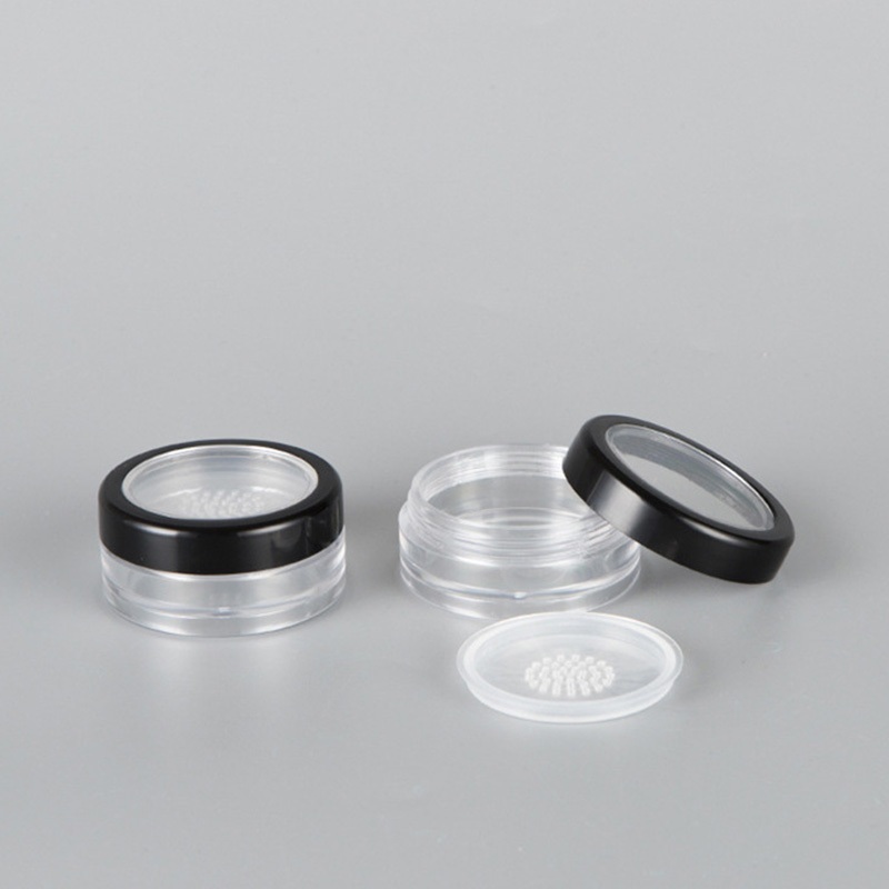 Jual COD⭐10g Plastic Empty Loose Powder Pot With Sieve Cosmetic Makeup ...