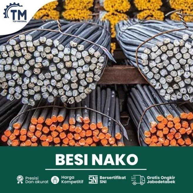 Jual Besi Nako 10mm - 28mm x 6M Full SNI Besi As Kotak Square Bar ...