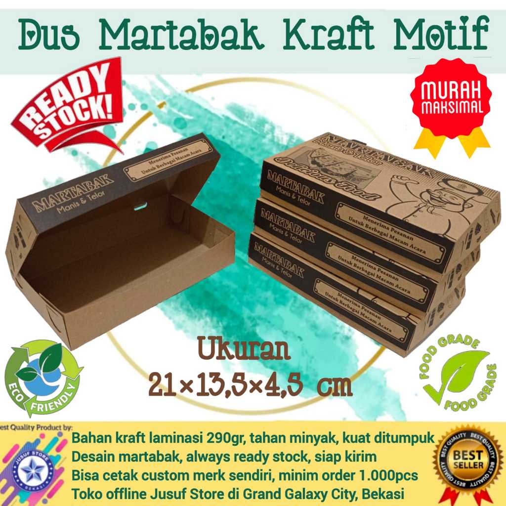 Jual Box Martabak/ Dus Martabak Kraft Motif Murah | Shopee Indonesia