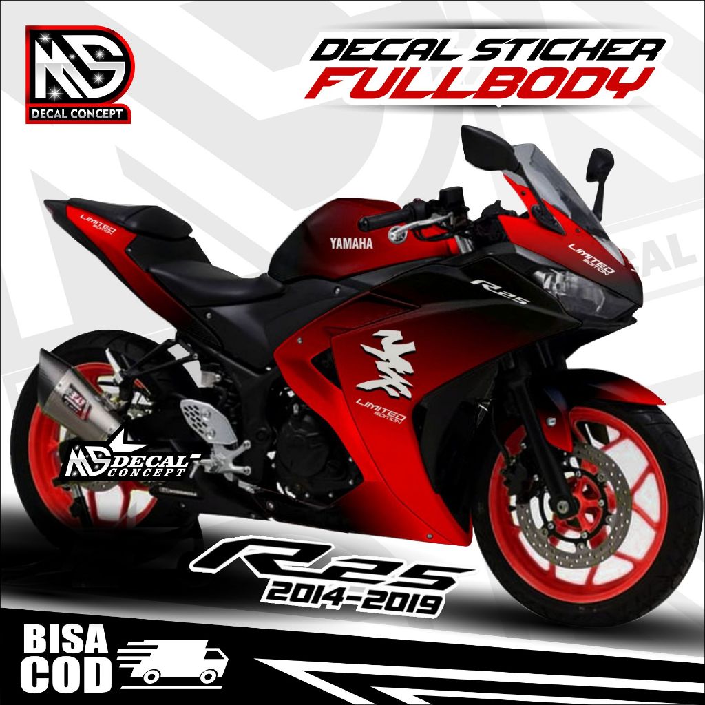 Jual BISA COD Decal R25 Full Body Decal Yamaha R25 Bunglon Stiker R25 ...