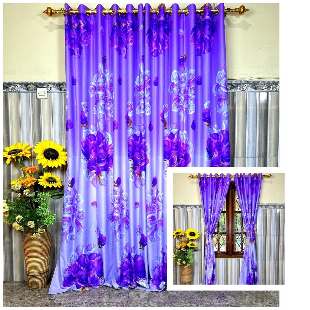 Jual GORDEN SMOKRING 12 GORDEN JENDELA GORDEN PINTU MOTIF BATIK KUNING ...