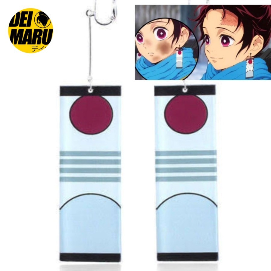 Jual Anting Tanjiro Kamado Hanafuda Cosplay Anime Kimetsu No Yaiba ...