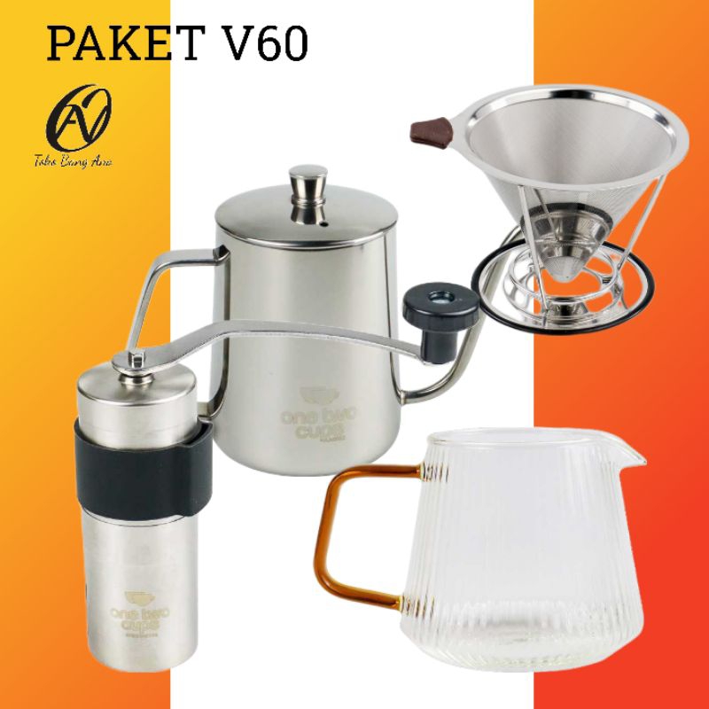 Jual Paket v60 coffee alat seduh kopi manual lengkap Filter drip ...