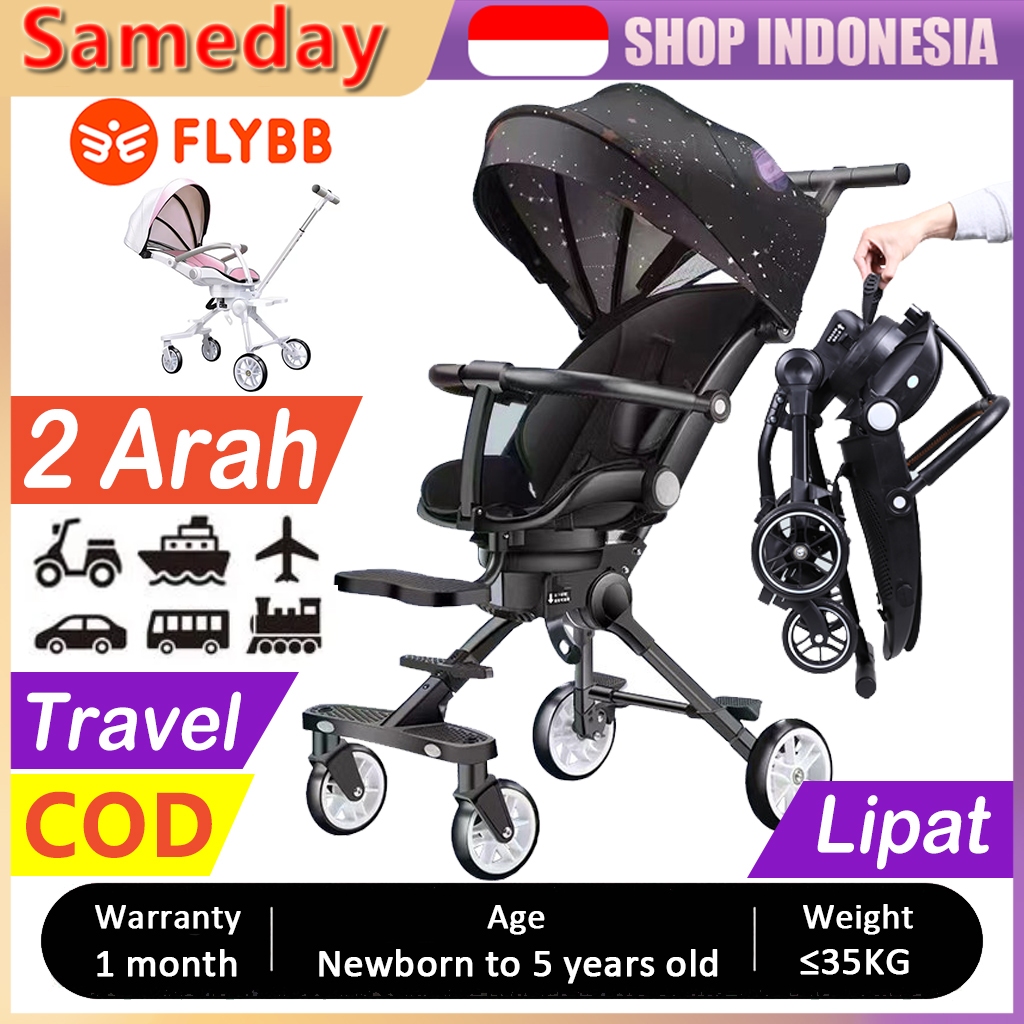 Jual FLYBB Magic Stroller 180 Rotating Kids Stroller Two Way Magic Strollers Foldable 2 Way ...