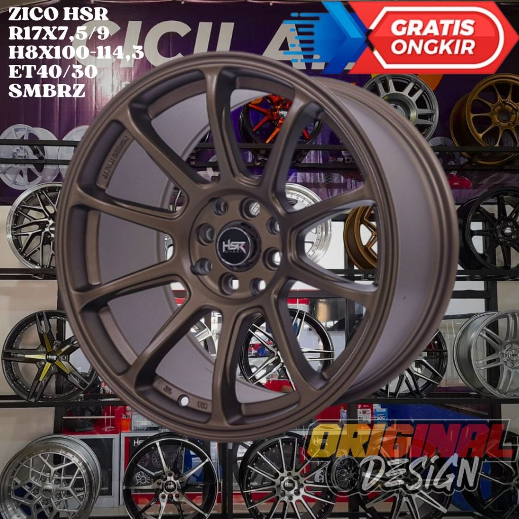 Jual Velg Mobil Ring 17 HSR ZICO R17 Cocok Untuk Mazda2 , Yaris , Jazz , Rio | Shopee Indonesia