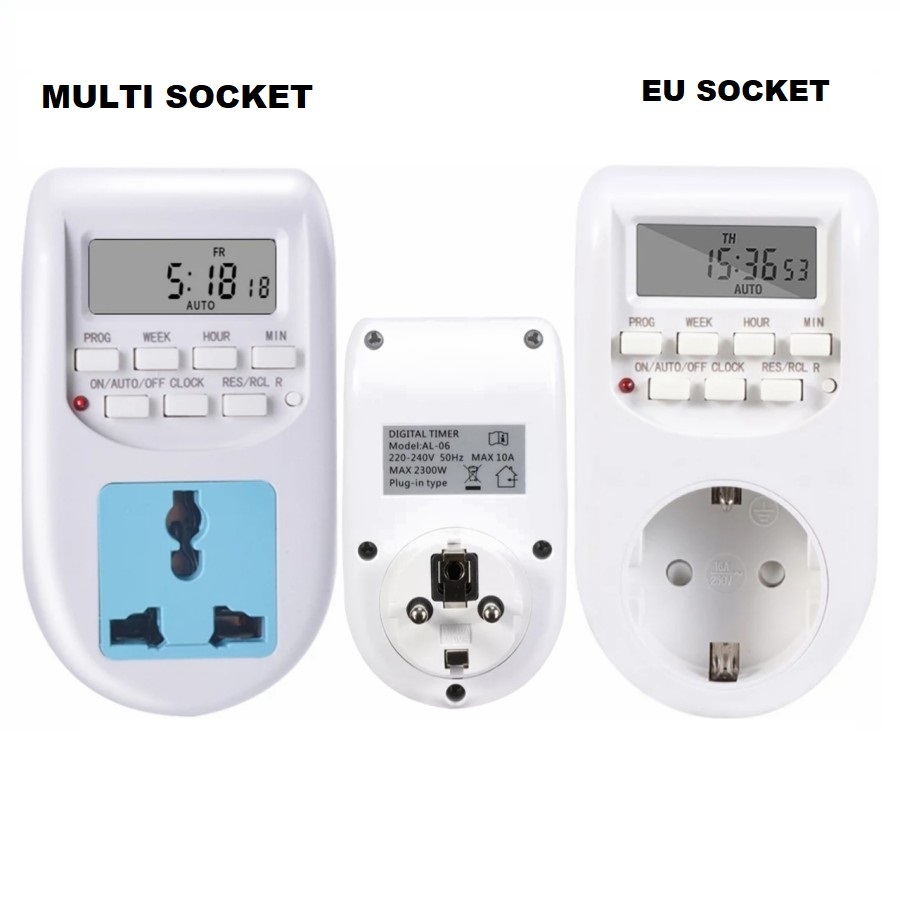 Jual Programmable Digital Timer Otomatis On Off Stop Kontak 16 Program ...