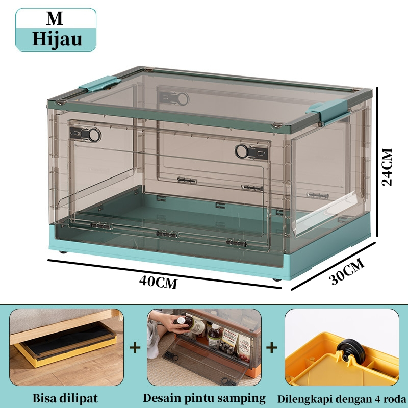 Jual Lipat Storage Box Transparant Container Box kotak Penyimpanan ...