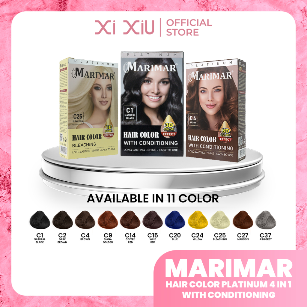 Jual MARIMAR HAIR COLOR PLATINUM 4 in 1 | Shopee Indonesia
