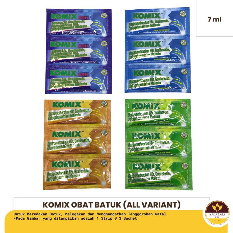Jual KOMIX Sirup Obat Batuk Sachet 7ml | Shopee Indonesia