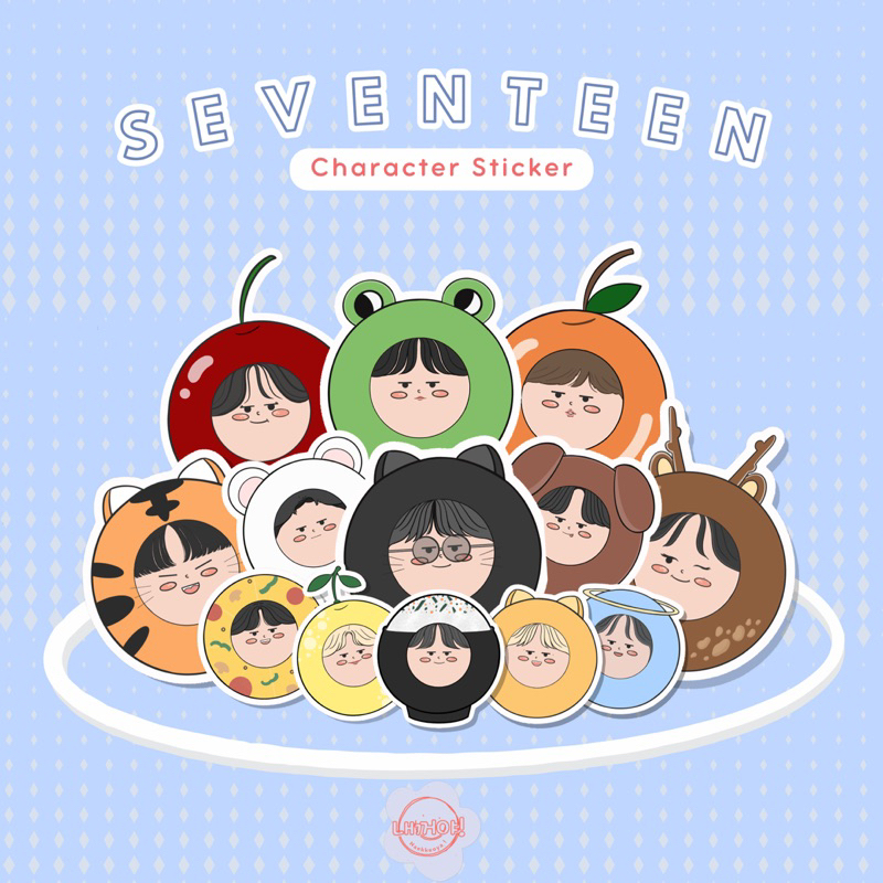 Jual SEVENTEEN CHARACTER STICKER PACK HIP-HOP PERFOMANCE VOCAL TEAM ...
