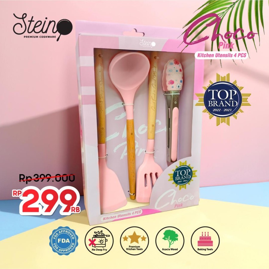 Jual Kitchen Steincookware Utensils Sutil 4 in 1 (Soup+Spatula+Flipper ...
