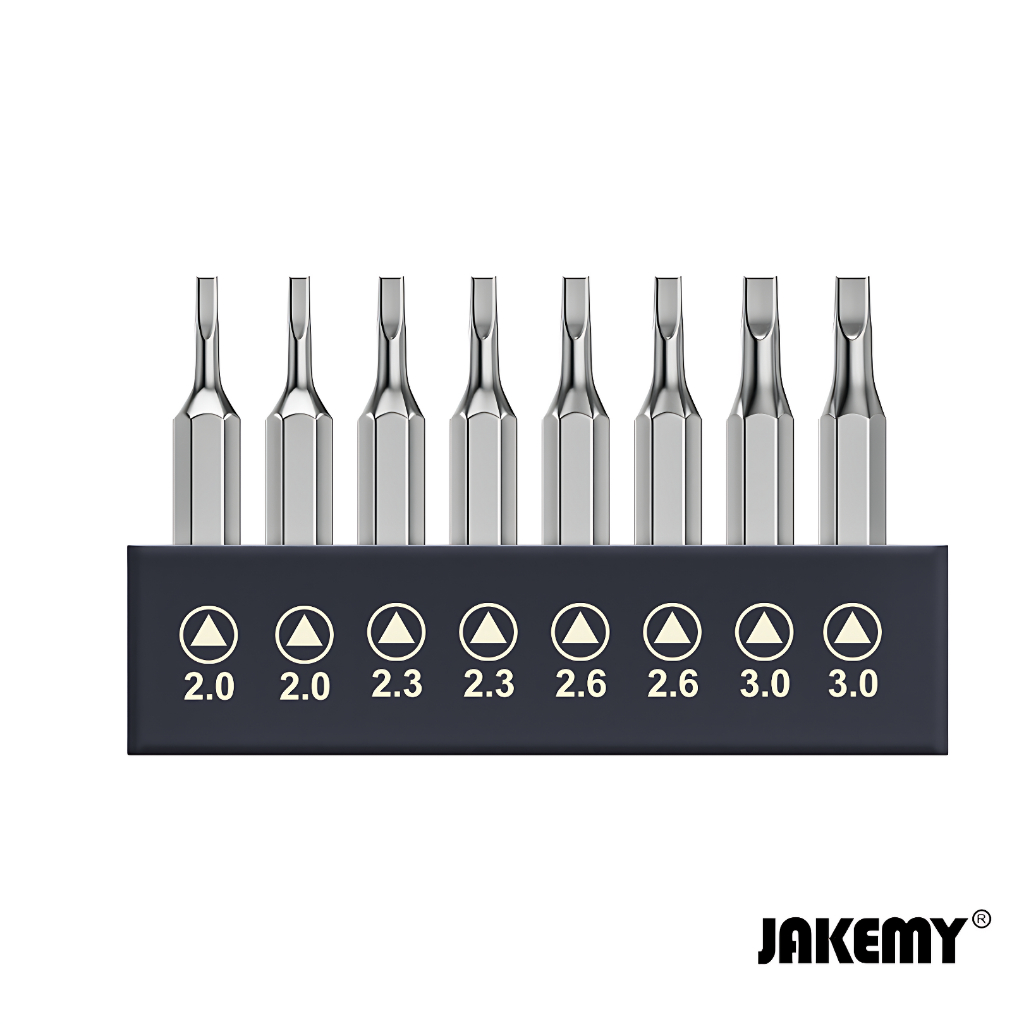 Jual Jakemy JM-Type 8 Bits Mata Obeng Segitiga Set Kualitas CRV H4*28MM ...