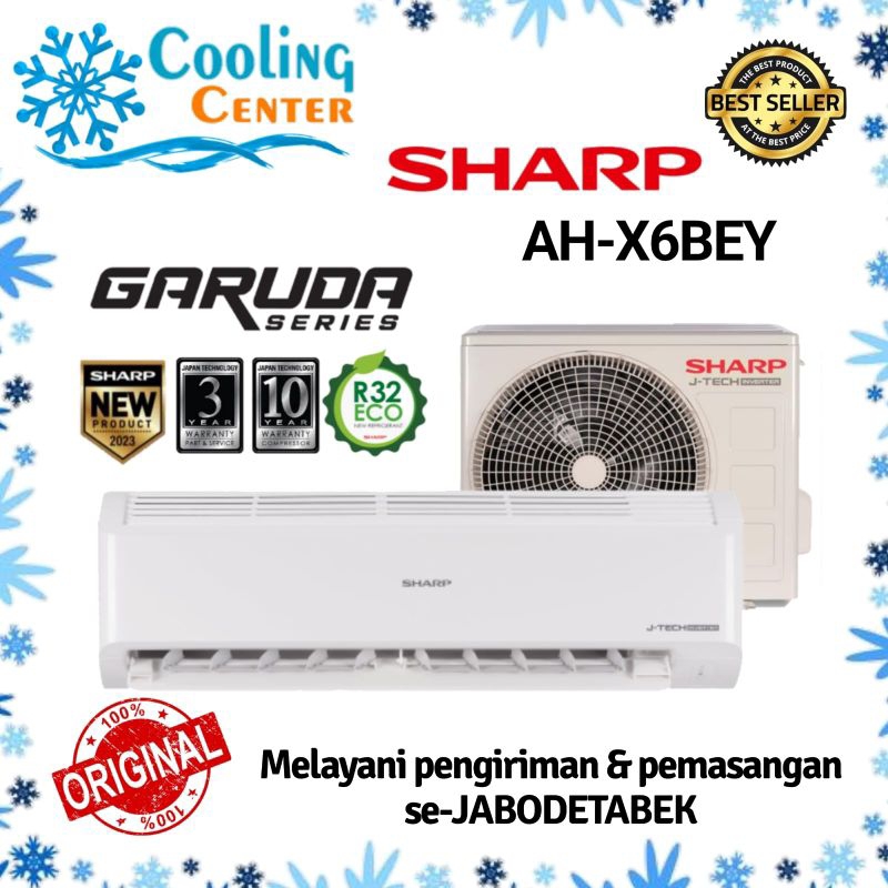 Jual AC SHARP 1/2PK AH - X6BEY GARUDA SERIES INVERTER + PASANG INSTALASI | Shopee Indonesia