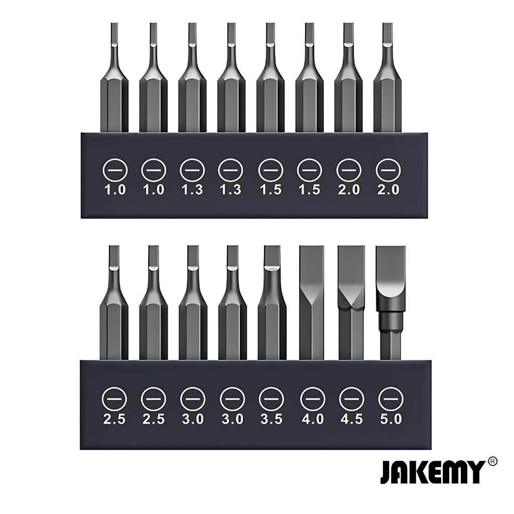 Jual Jakemy JM-Type 12 Bits Mata Obeng Minus Set Kualitas CRV H4*28MM ...