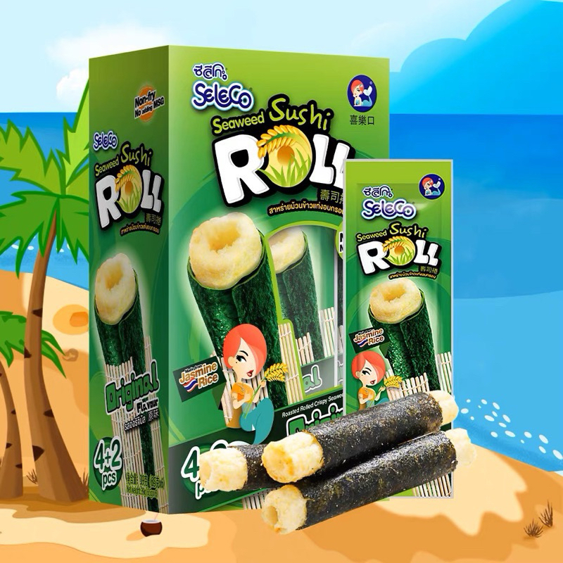 Jual Seleco Sushi Roll 39g Roasted Rolex Crispy Seaweed With Rice Snak ...