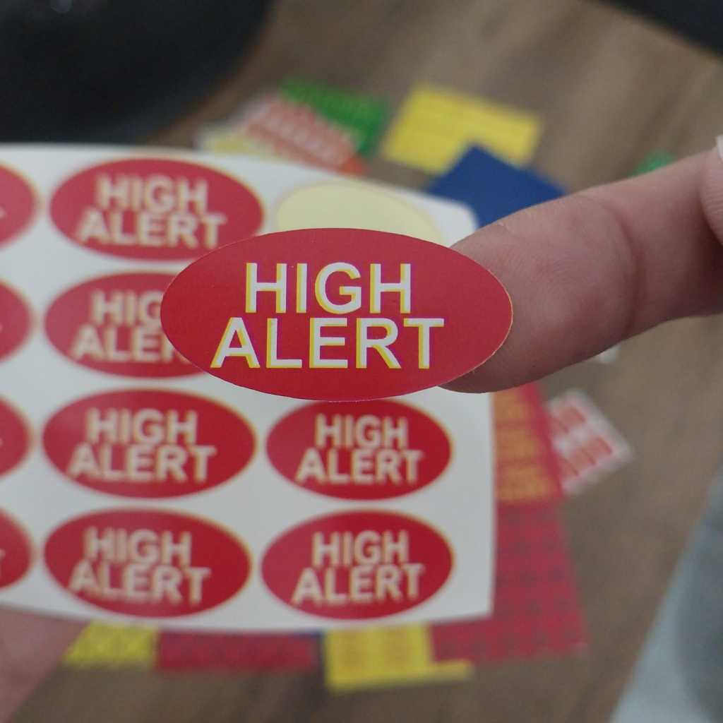 Jual STIKER LASA | HIGH ALERT | ALERGI | KESEHATAN | EXPIRED | Shopee ...