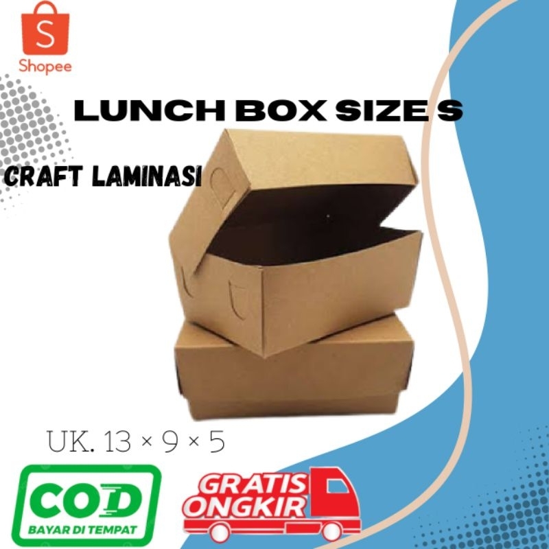 Jual lunch box paper craft ukuran S / kotak box nasi/box nasi / kotak ...