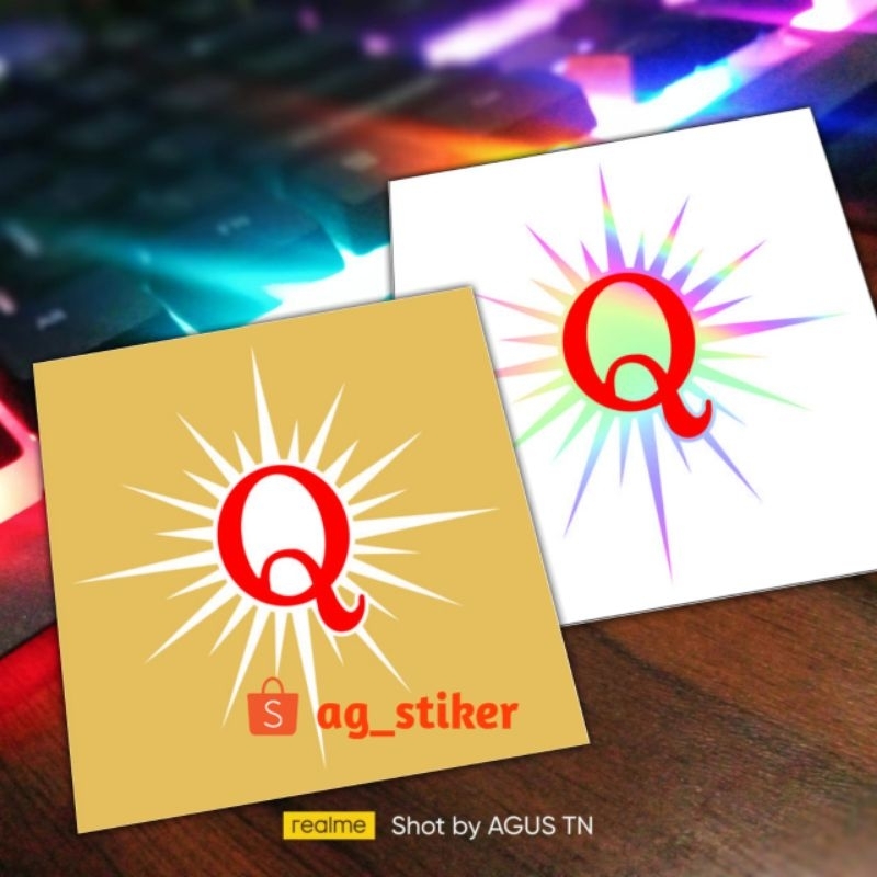 Jual STIKER Q IKS PI STICKER CUTTING TIMBUL buat kaca mata Dll 4 x 4cm ...