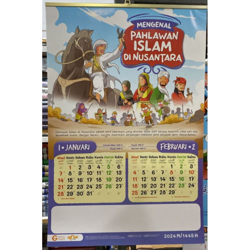 Jual Kalender Dinding 2024 untuk Anak, Edisi "Seri Mengenal Pahlawan ...