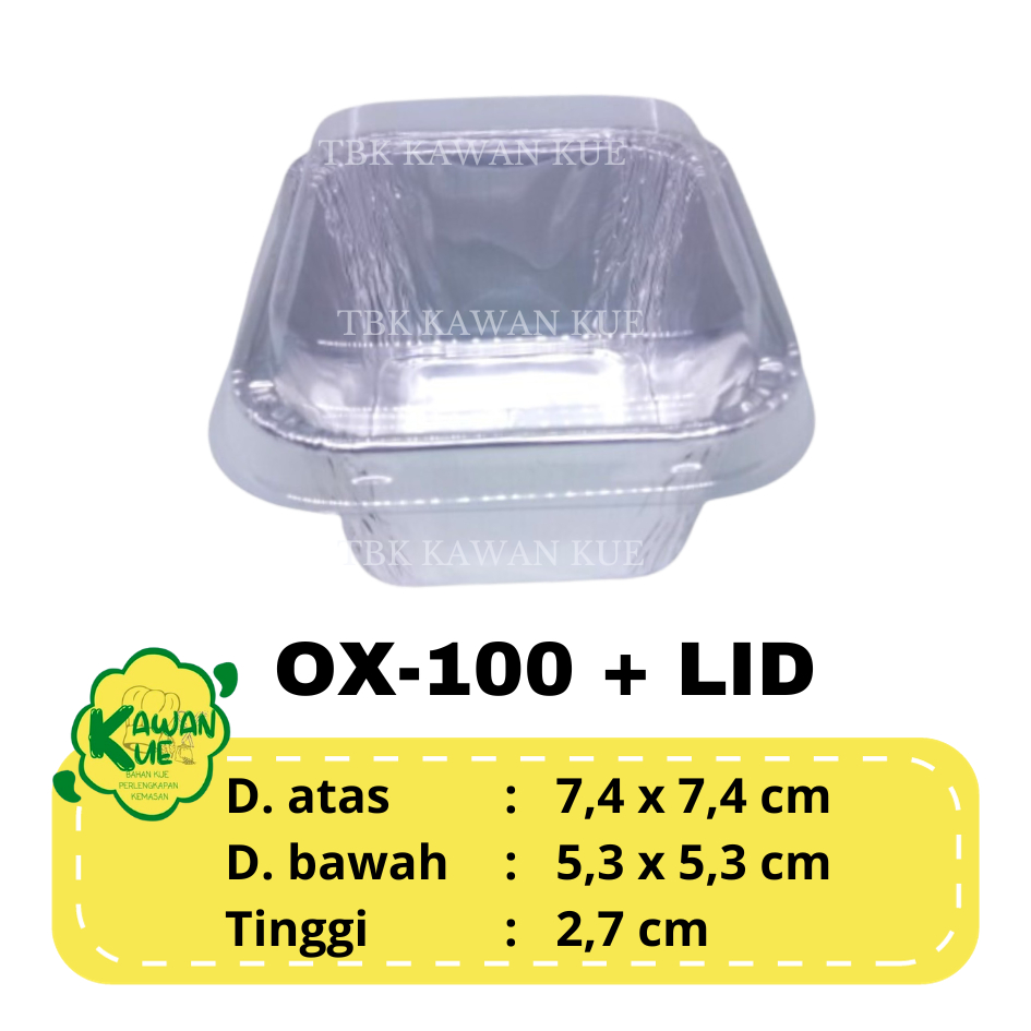 Jual Alumunium Foil Tray OX-100 + Tutup - Alu Tray isi 10 pcs | Shopee Indonesia