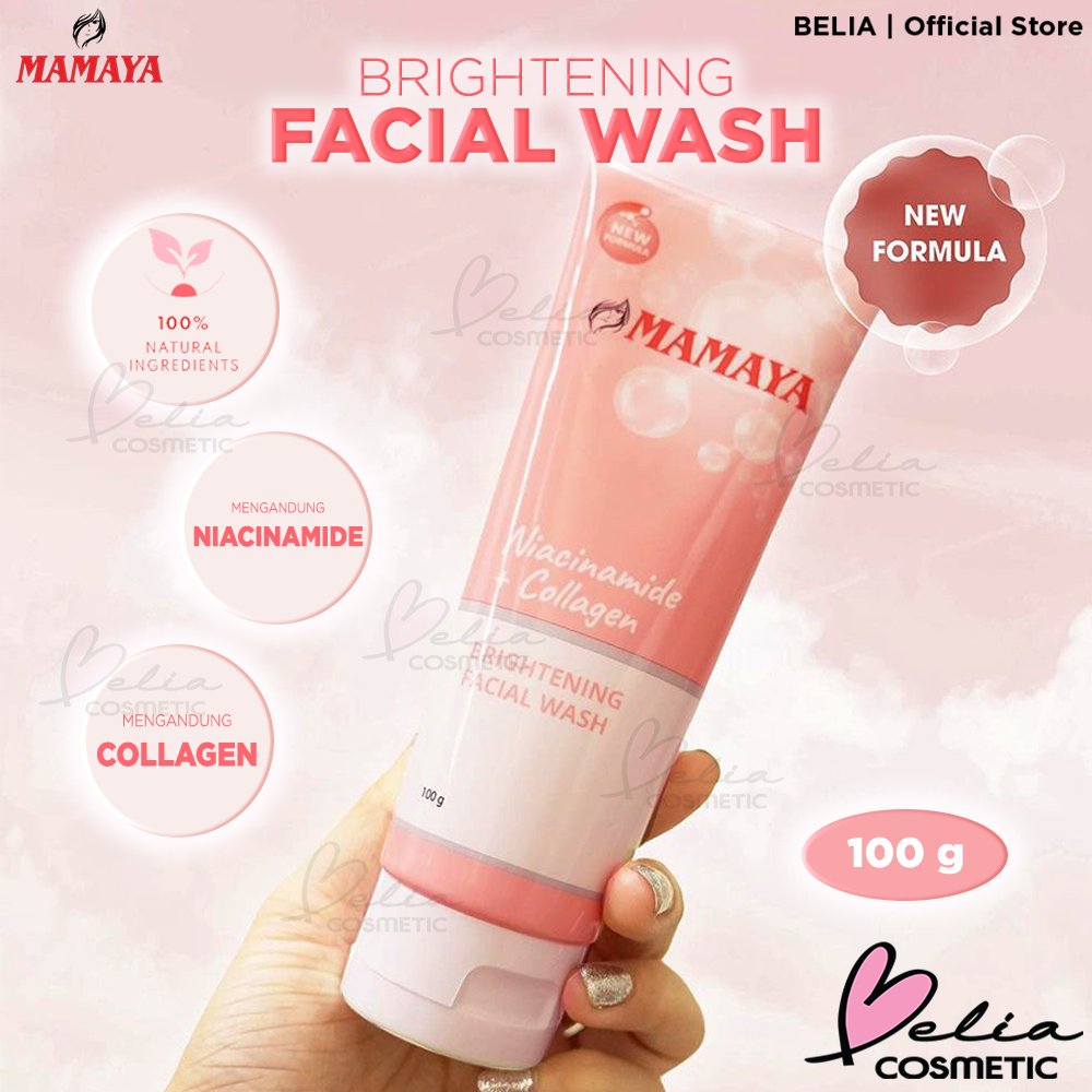 Jual BELIA MAMAYA Niacinamide Collagen Brightening Facial Wash 100g ...