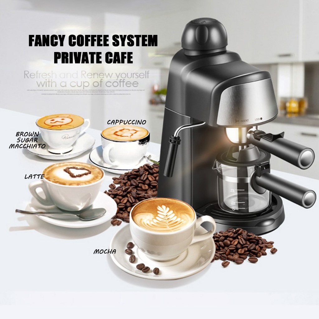 Jual Mesin Kopi Semi Automatic Espresso Coffe Machine 240ml 15 Bar ...