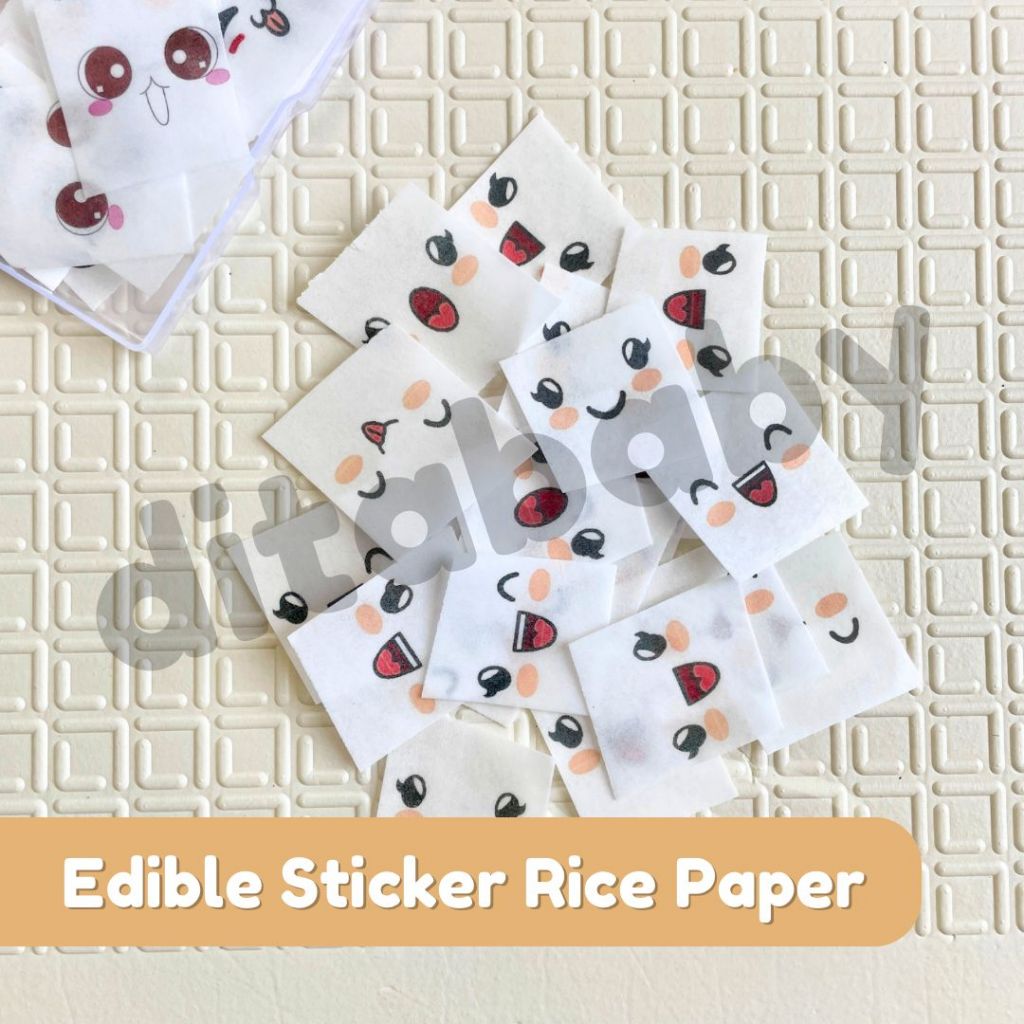 Jual (BISA DI MAKAN) Edible stamp / edible picture / stiker makanan ...