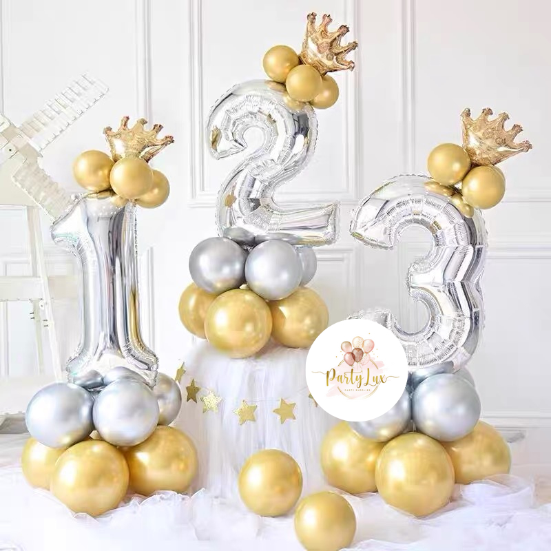 Jual Paket Dekorasi Ulang Tahun Balon Angka Standing / Set Dekor Ultah ...