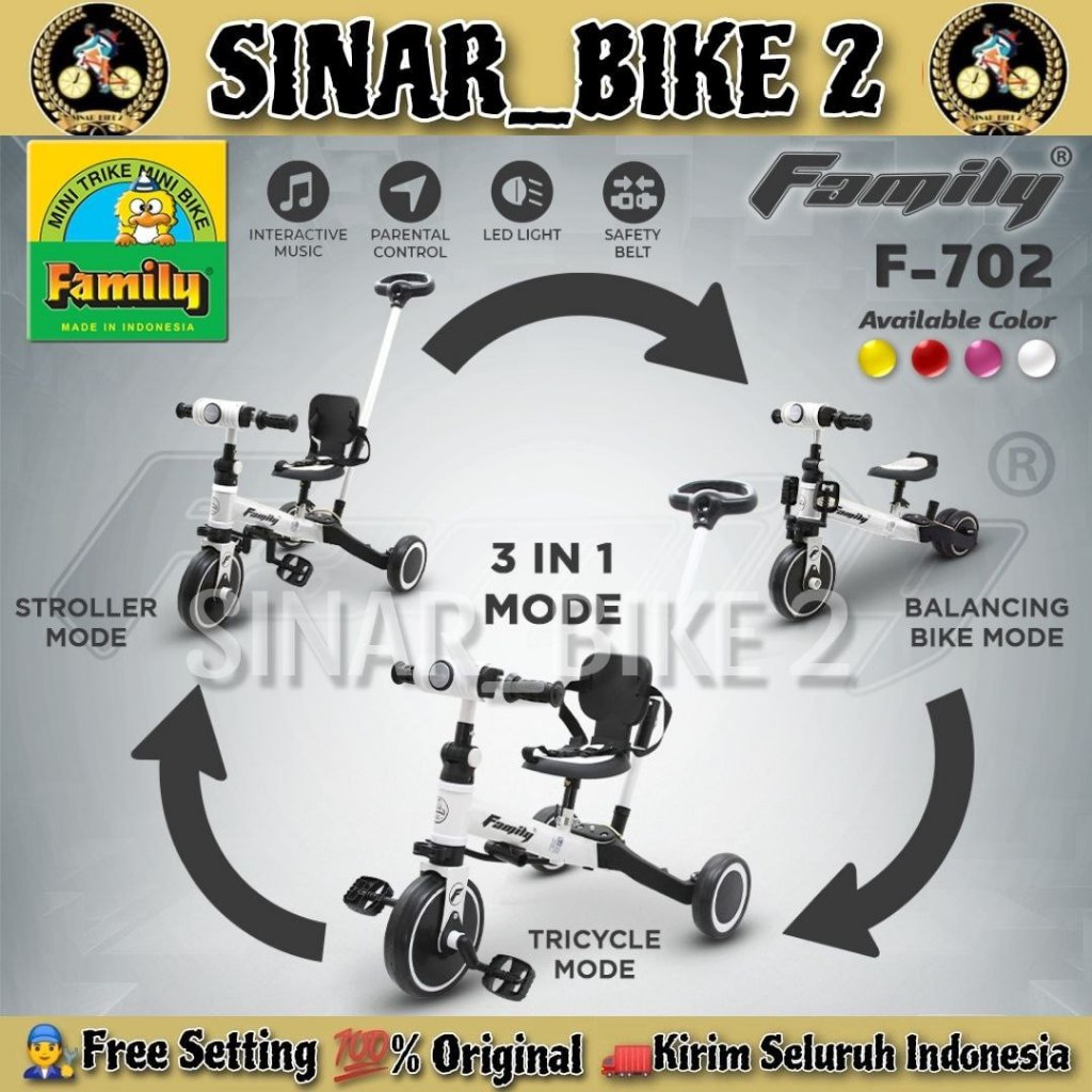 Jual Balance Push Bike FAMILY F 701 & F 702 SANDARAN Sepeda ...