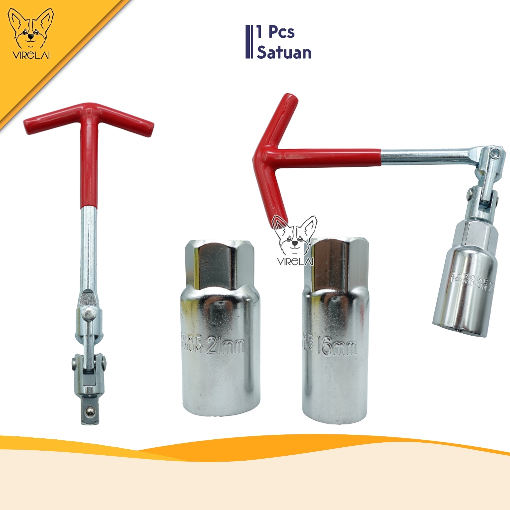 Jual Kunci Busi Flexible 14/16 /21/ 16&21 mm Motor/Mobil Kualitas ...