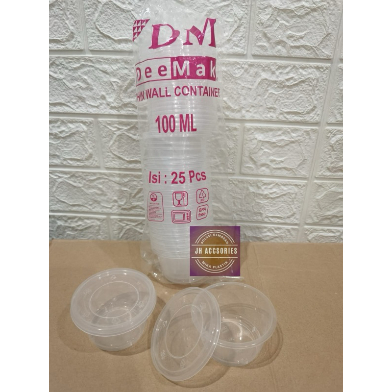 Jual THINWALL DM CUP MERPATI 100ML - 100 ML - CUP SAMBEL / AGAR - ISI 25 SET | Shopee Indonesia