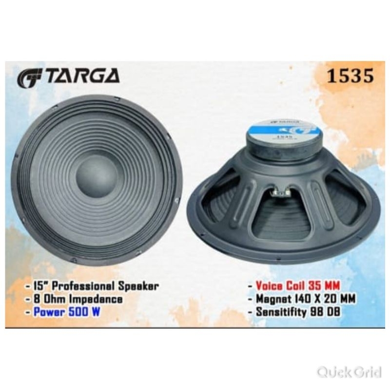 Jual SPEAKER COMPONENT TARGA 1535 SPEAKER 15 INCH 8 OHM ORIGINAL 1535 ...