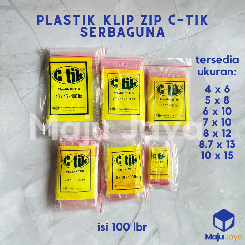 Jual Plastik Klip Bening Zip Ctik Serbaguna Zip Lock Zipper Cetik Ctik