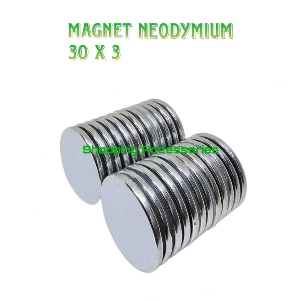 Jual Magnet Neodymium Coin Bulat ukuran 30x3mm -1pcs | Shopee Indonesia
