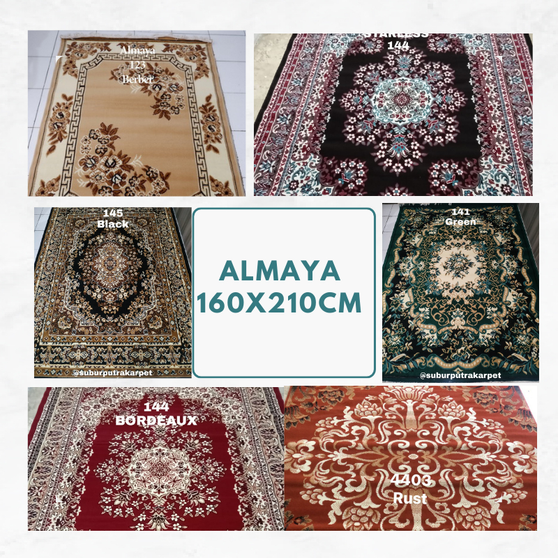 Jual Almaya - Karpet Permadani Anti Slip Turky Size 160 X 210 Cm Random ...