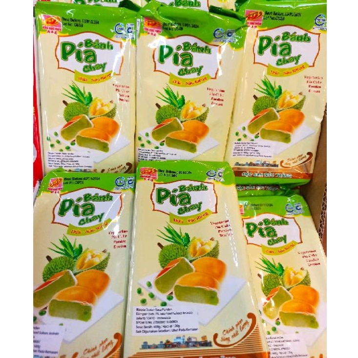 Jual Banh Piah Chay Vegetarian Pia Cake Pandan Durian 400g | Shopee ...
