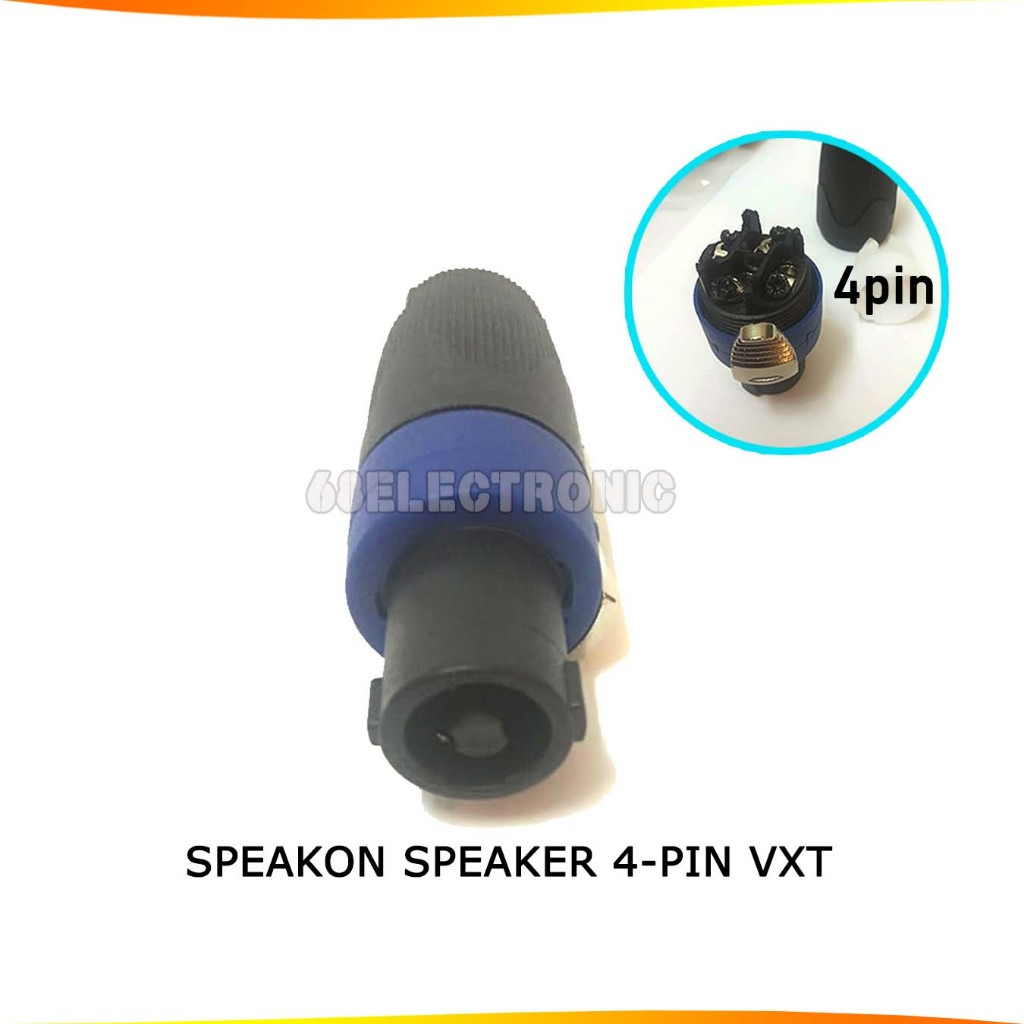 Jual VXT 4-pin Speakon Speaker Jek Konektor Audio (Speaker Connector ...