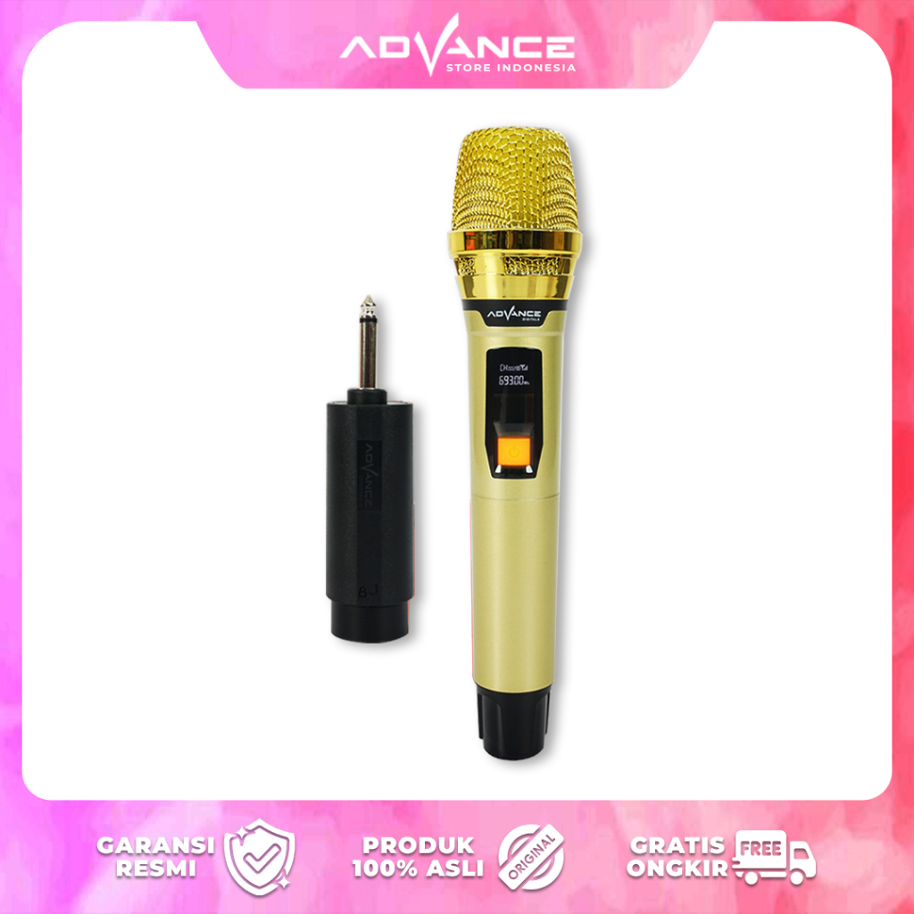 Jual ADVANCE MIC Mikrofon Professional Wireless Microphone MIC101 | Shopee Indonesia