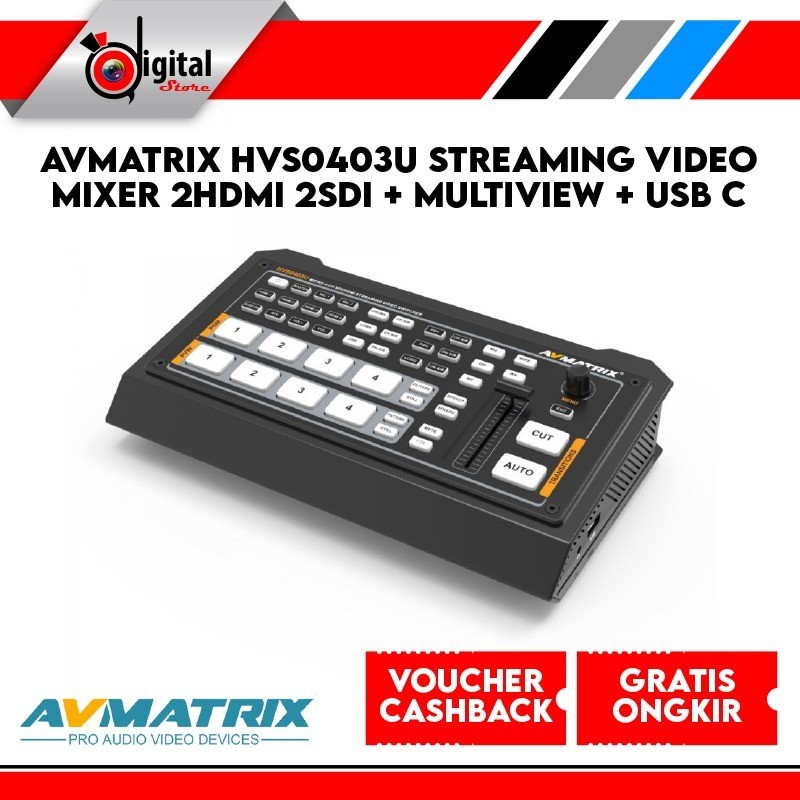 Jual AVMATRIX HVS0403U Streaming Video Mixer 2HDMI 2SDI + Multiview ...