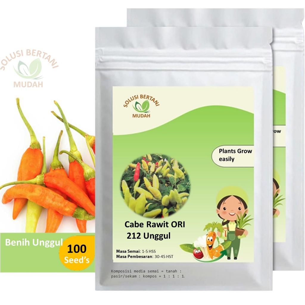 Jual 100 Bibit Cabe Rawit ORI 212 Unggul | Shopee Indonesia