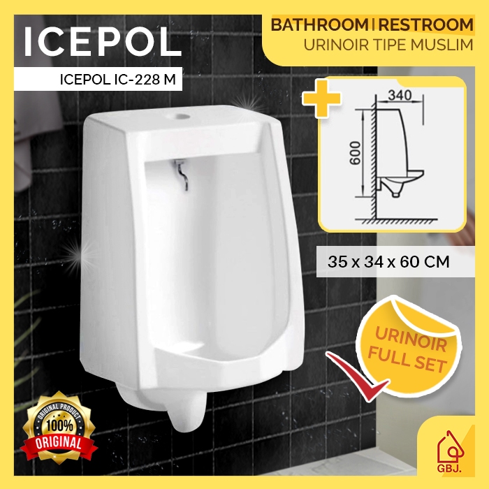 Jual URINOIR KOMPLIT ICEPOL IC 228M / URINOIR MUSLIM /URINAL TOILET BERDIRI | Shopee Indonesia