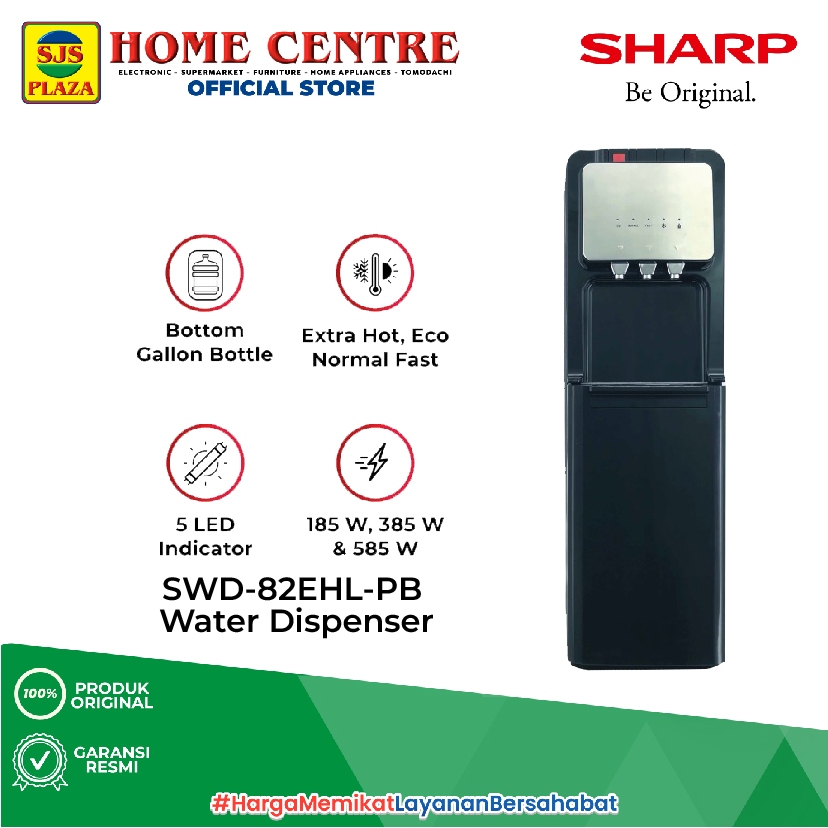 Jual SHARP WATER DISPENSER BOTTOM LOADING SWD-82EHL-PB | Shopee Indonesia