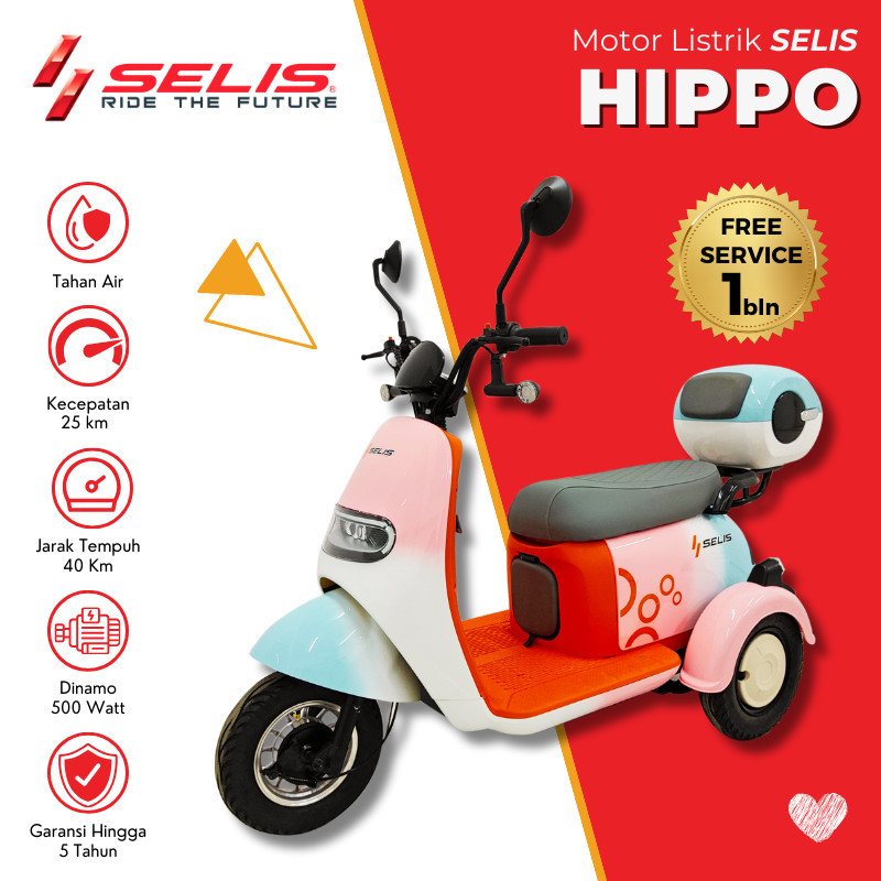 Jual SELIS - Motor listrik Hippo ( Roda 3 ) | Shopee Indonesia