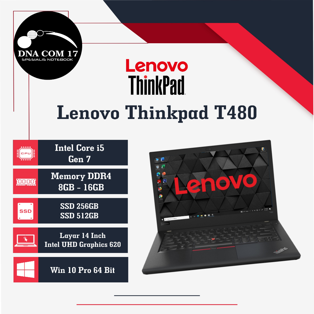 Jual Lenovo Thinkpad T460 | T470 | T480 | T490 | i5 / i7 | RAM 8GB ...