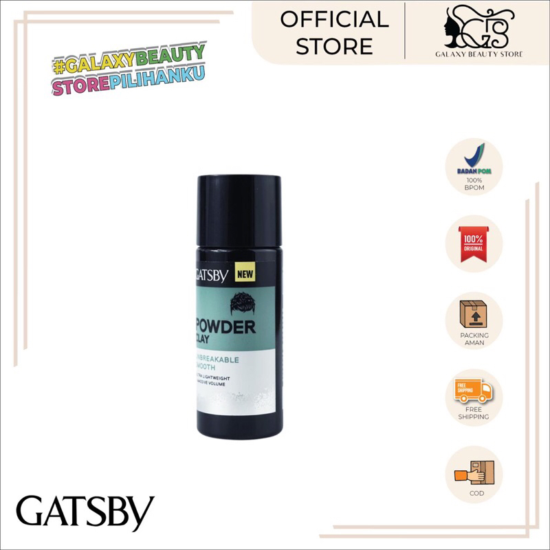 Jual GATSBY POWDER CLAY UNBREAKABLE SMOOTH 20gr | Shopee Indonesia