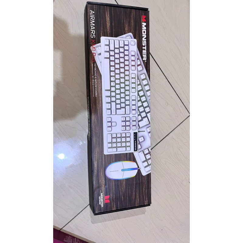 Jual Monster KM1 Pro Wired RGB Light Keyboard Mouse Set Laptop Komputer ...