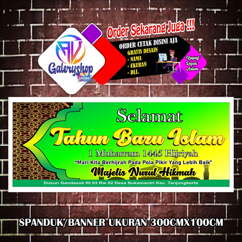 Jual mmt,spanduk,banner,acara phbi hari besar islam, dll 300x100 cm ...