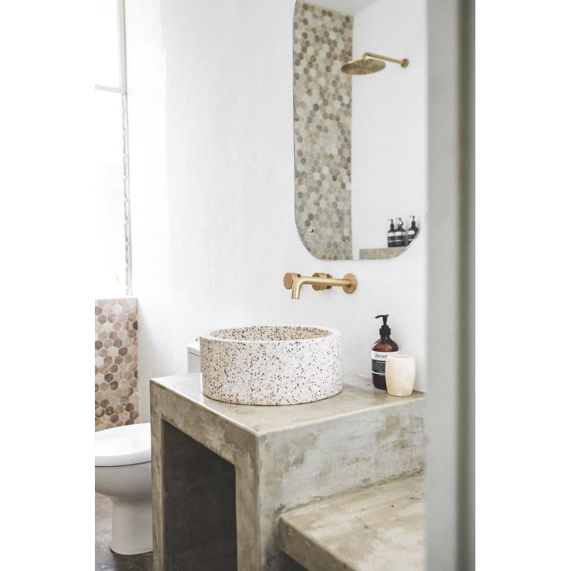 Jual Wastafel terazzo bulat | Washtafel terazzo D40cm | Shopee Indonesia